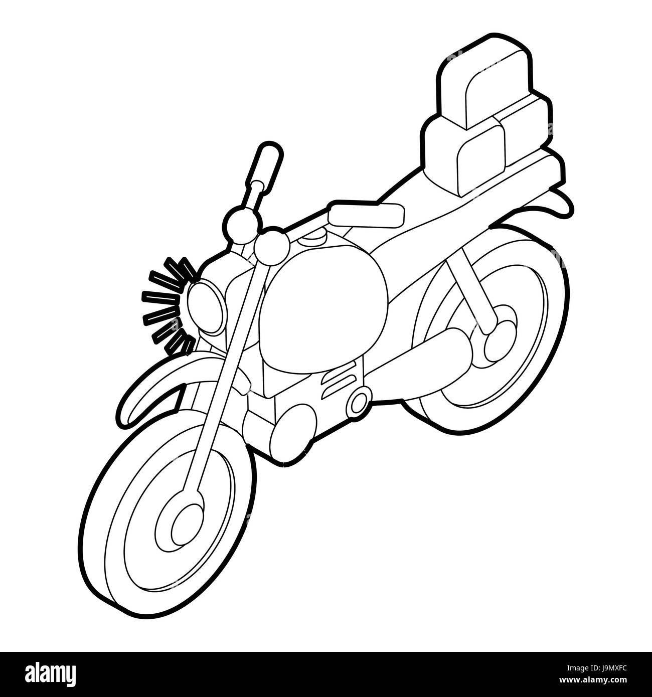 Motorcycle icon, outline style Stock Vector Image & Art - Alamy