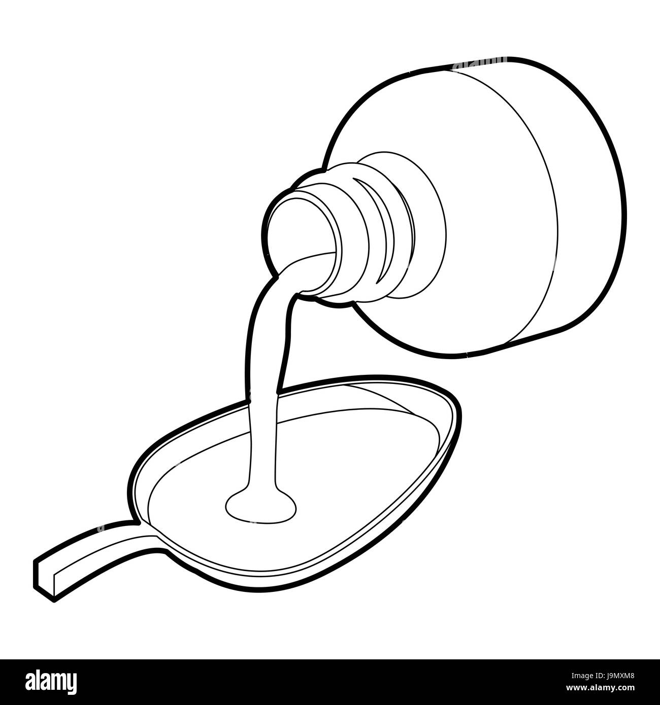 Medical syrup icon, outline style Stock Vector Image & Art - Alamy