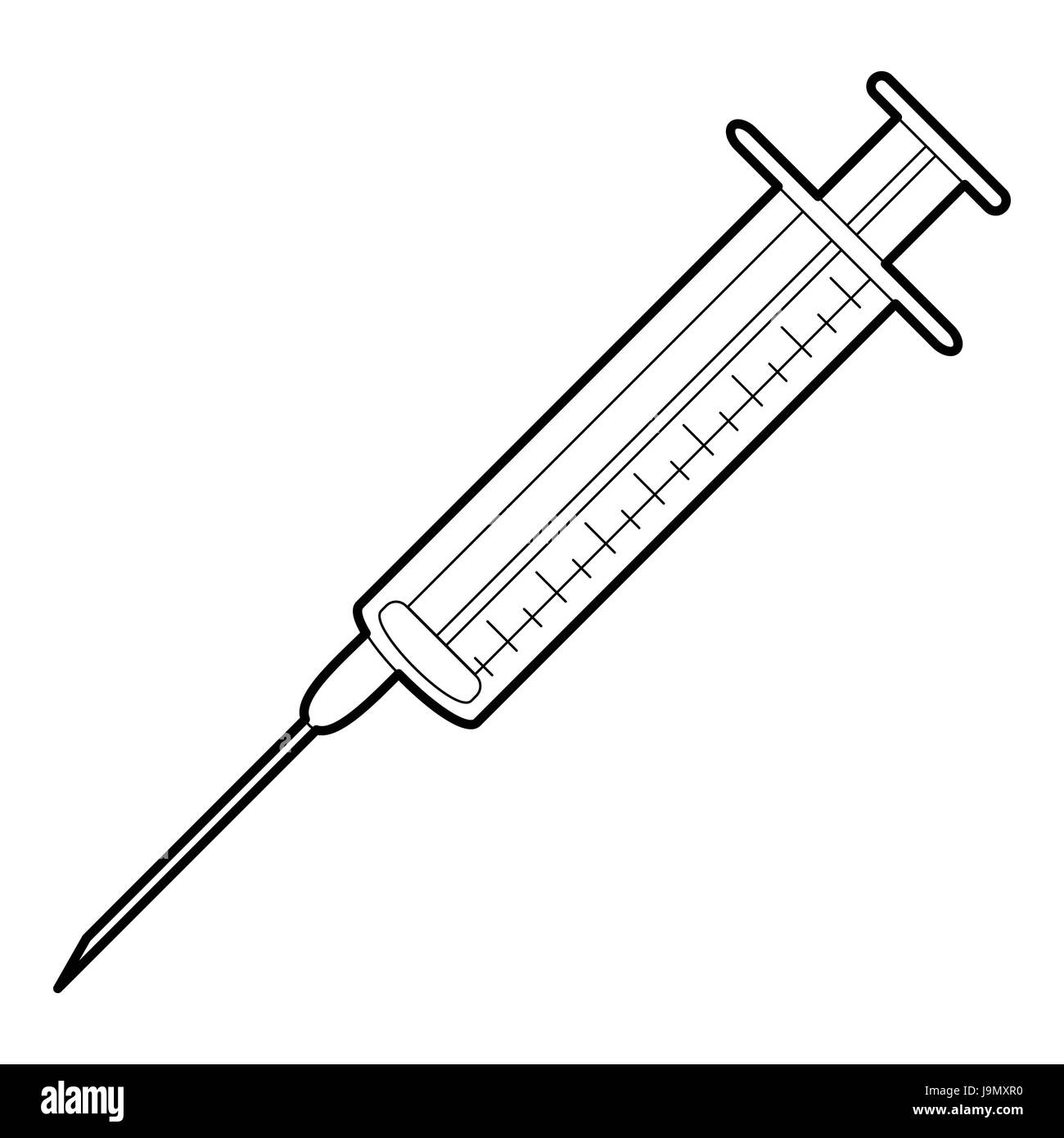 Syringe icon, outline style Stock Vector Image & Art - Alamy