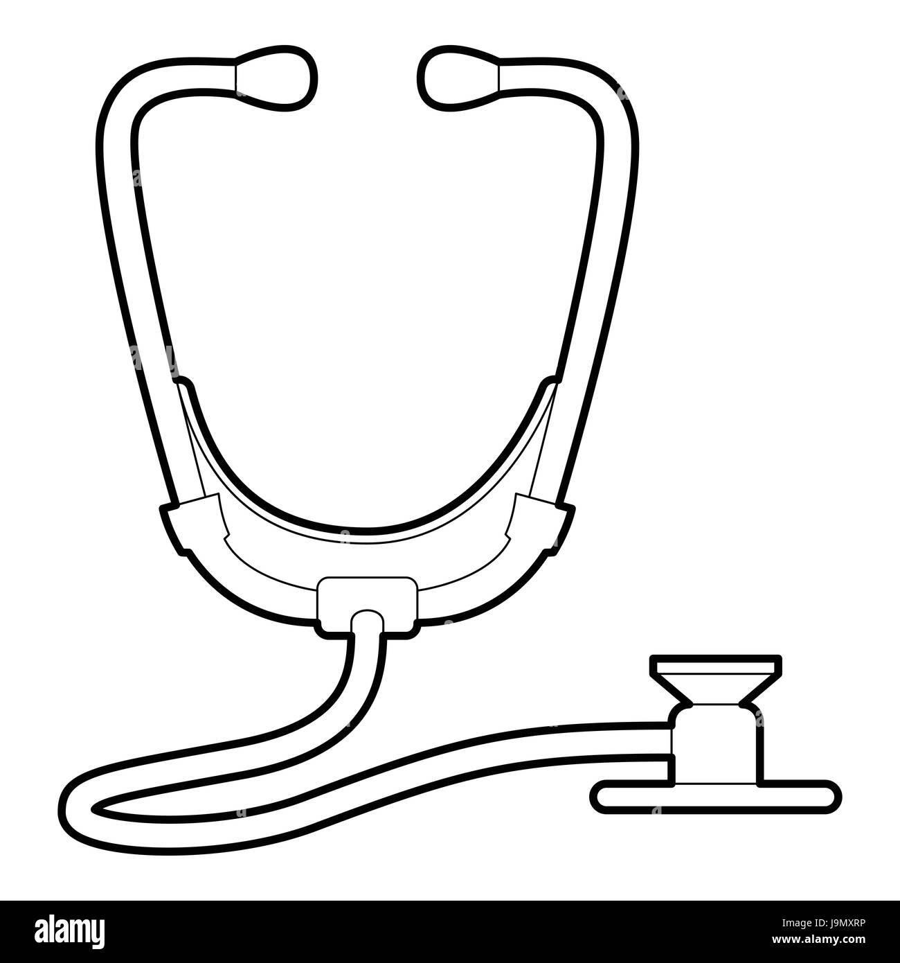Stethoscope Outline