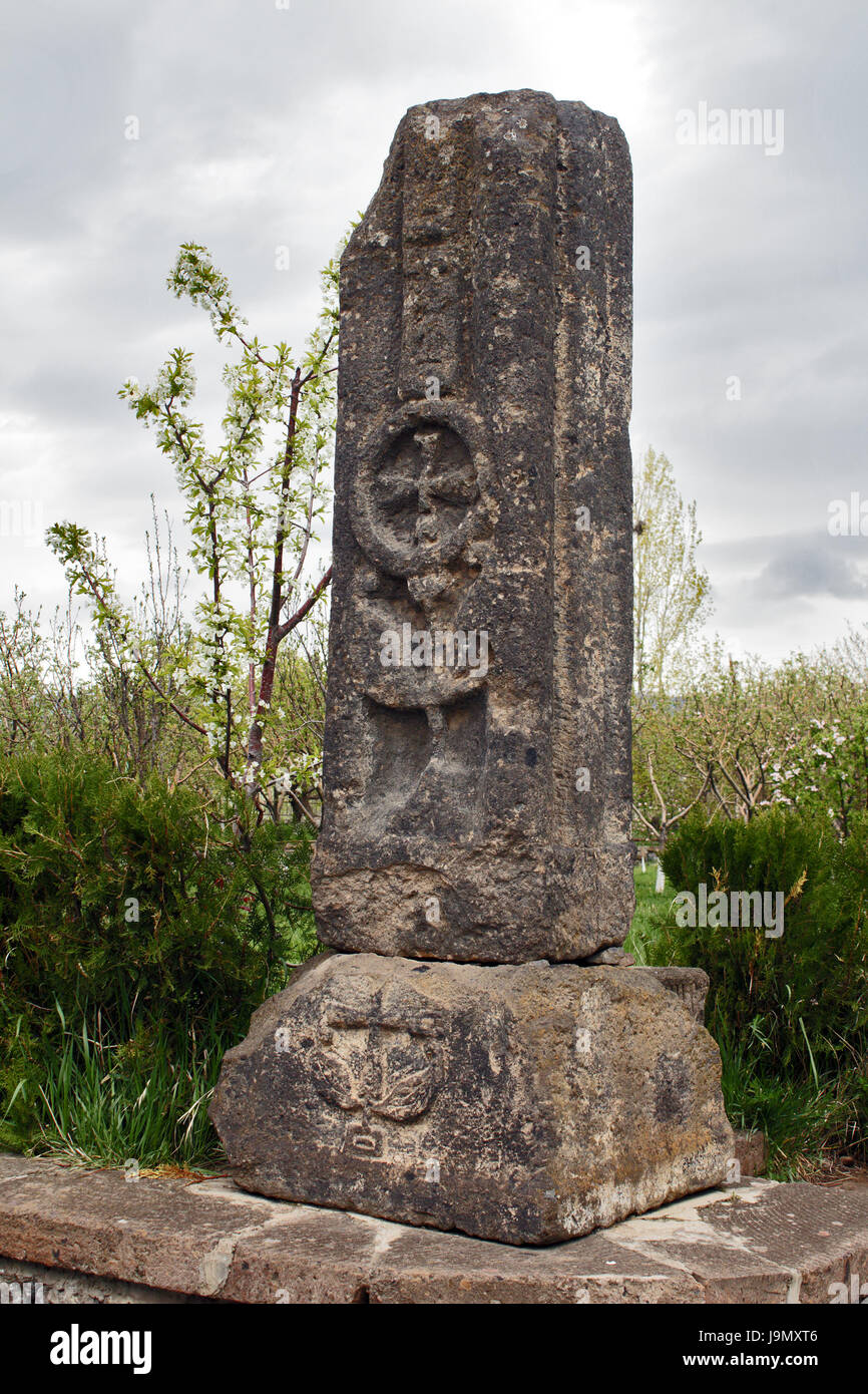 The ancient Khachkar Stock Photo - Alamy