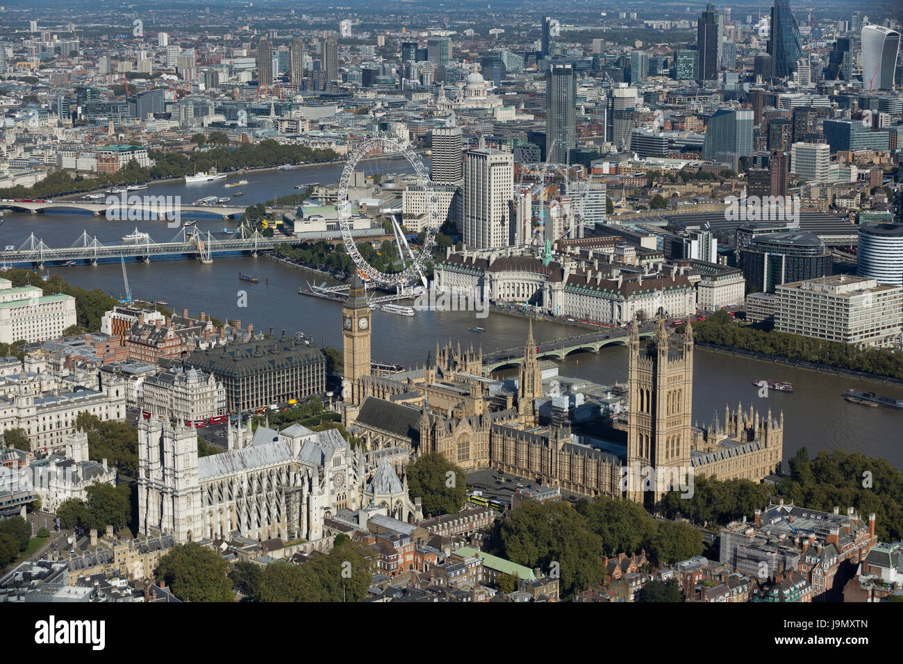 Aerial view of The Palace of Westminster currently covered in ...