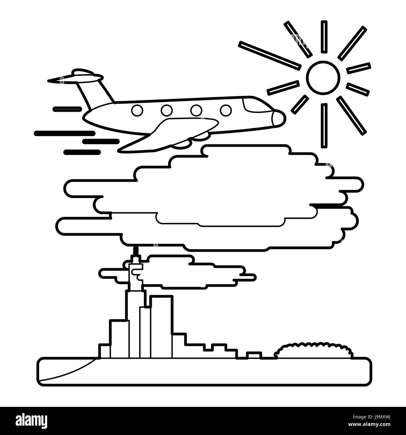 Fly over sky line Cut Out Stock Images & Pictures - Alamy