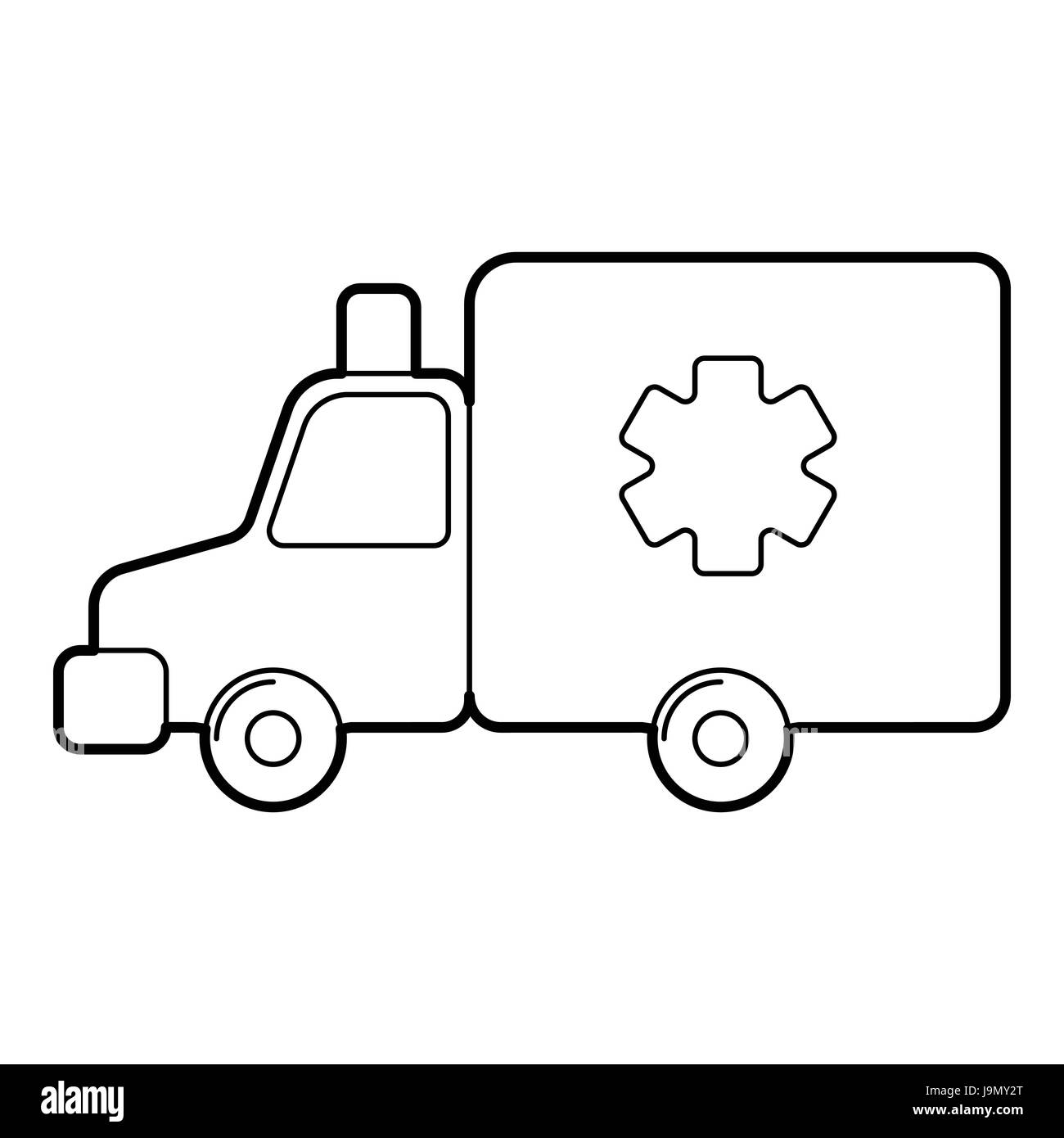 Ambulance icon, outline style Stock Vector Image & Art - Alamy