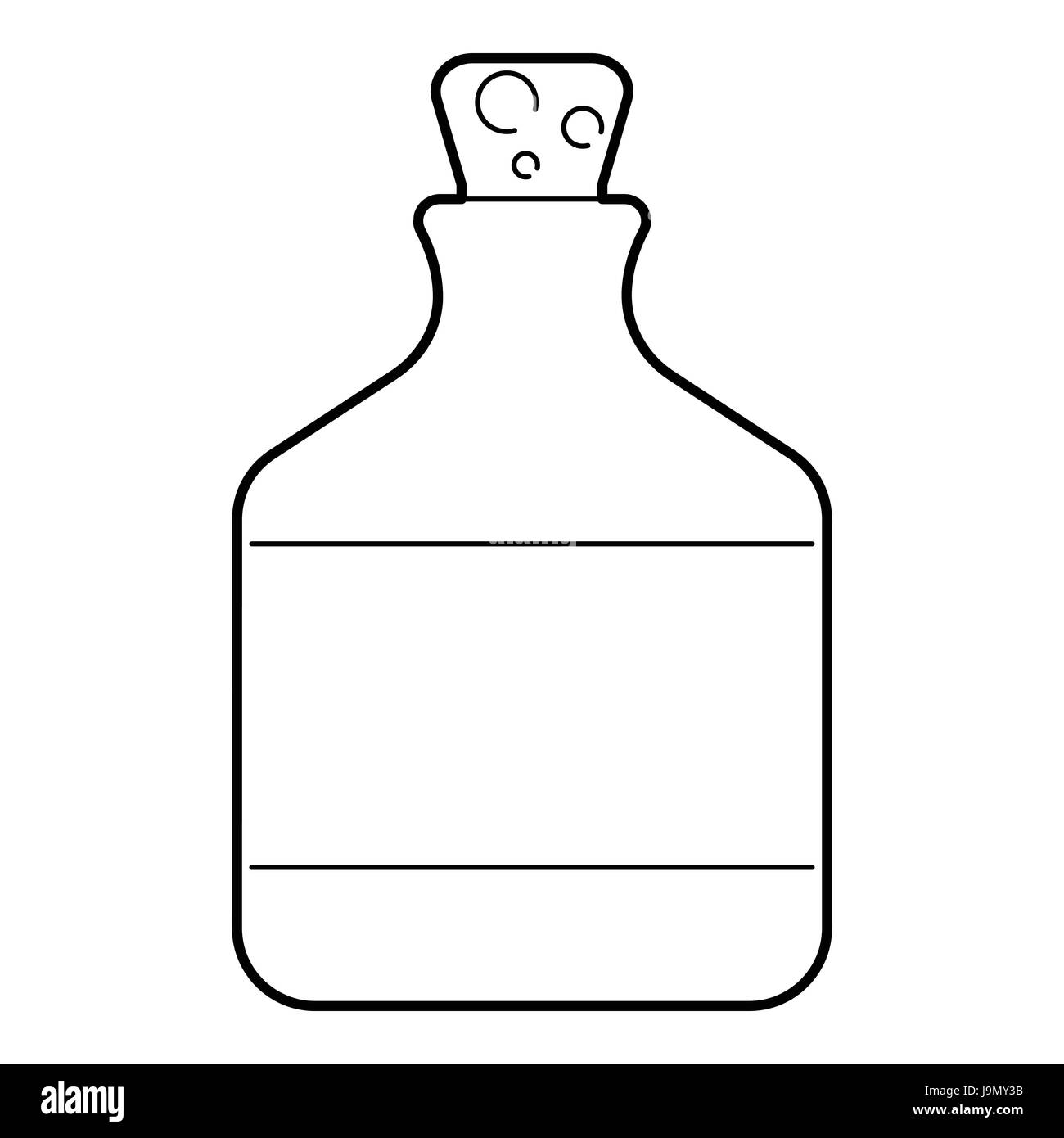 Ethanol in bottle icon, outline style Stock Vector Image & Art - Alamy