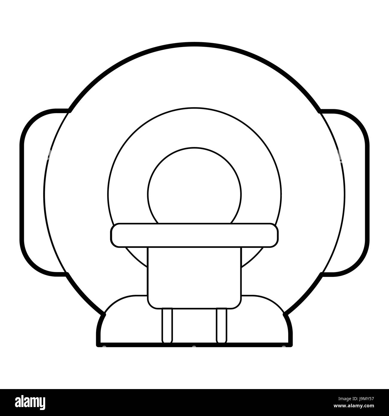 Tomograph icon, outline style Stock Vector Image & Art - Alamy