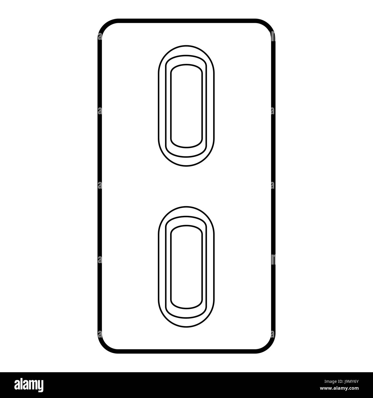 Pack of two tablets icon, outline style Stock Vector Image & Art - Alamy