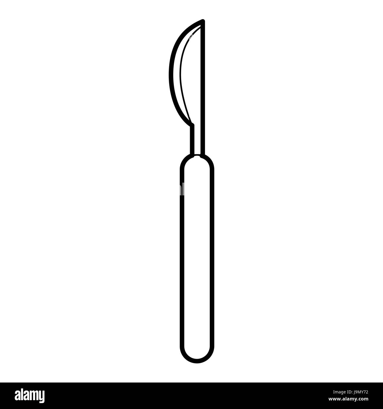 Incision line icon outline Cut Out Stock Images & Pictures - Alamy