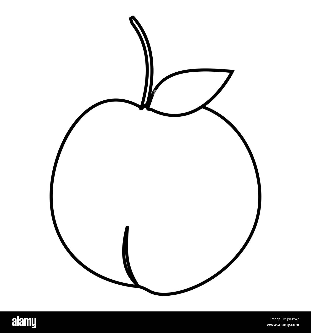 Apple icon, outline style Stock Vector Image & Art - Alamy