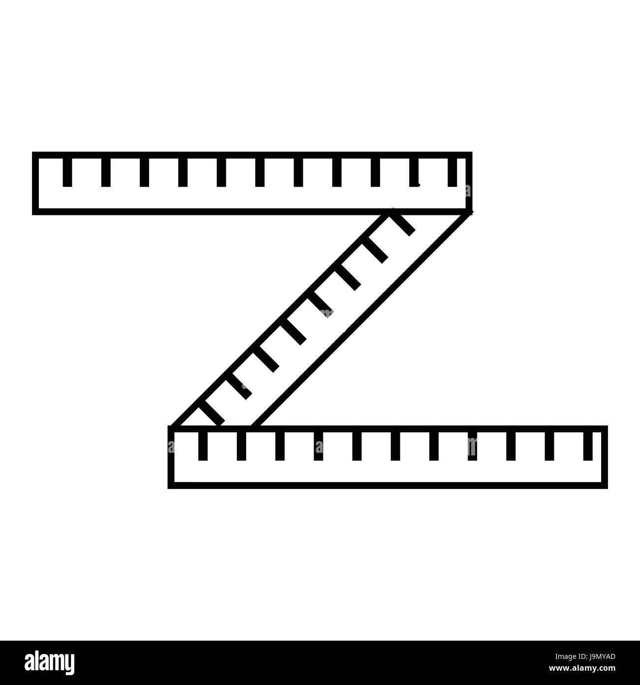 Measuring tape icon, outline style Stock Vector Image & Art - Alamy