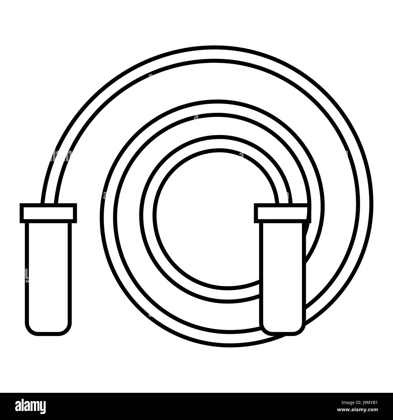 Skipping rope icon, outline style Stock Vector Image & Art - Alamy