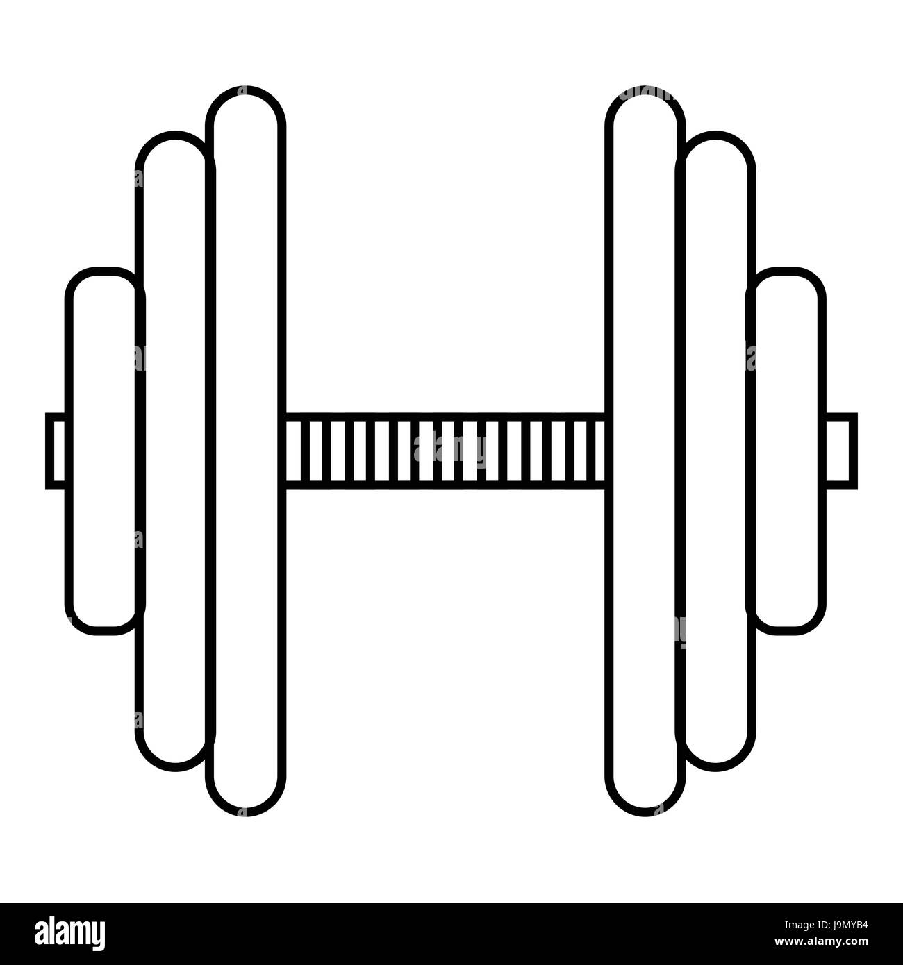 Big dumbbell icon, outline style Stock Vector Image & Art - Alamy
