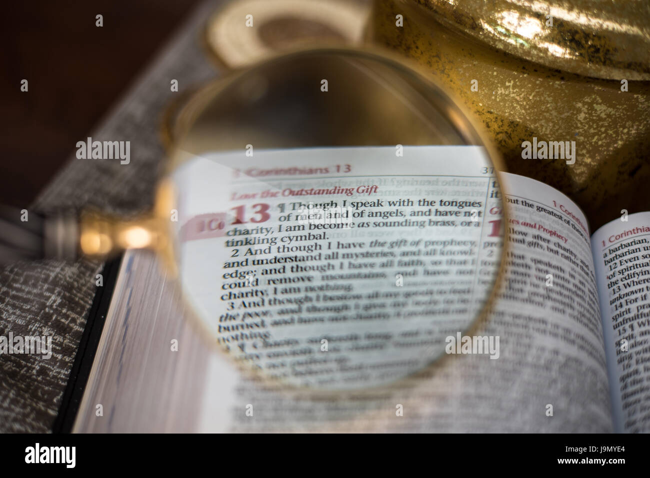 Reading The Bible Stock Photo - Alamy