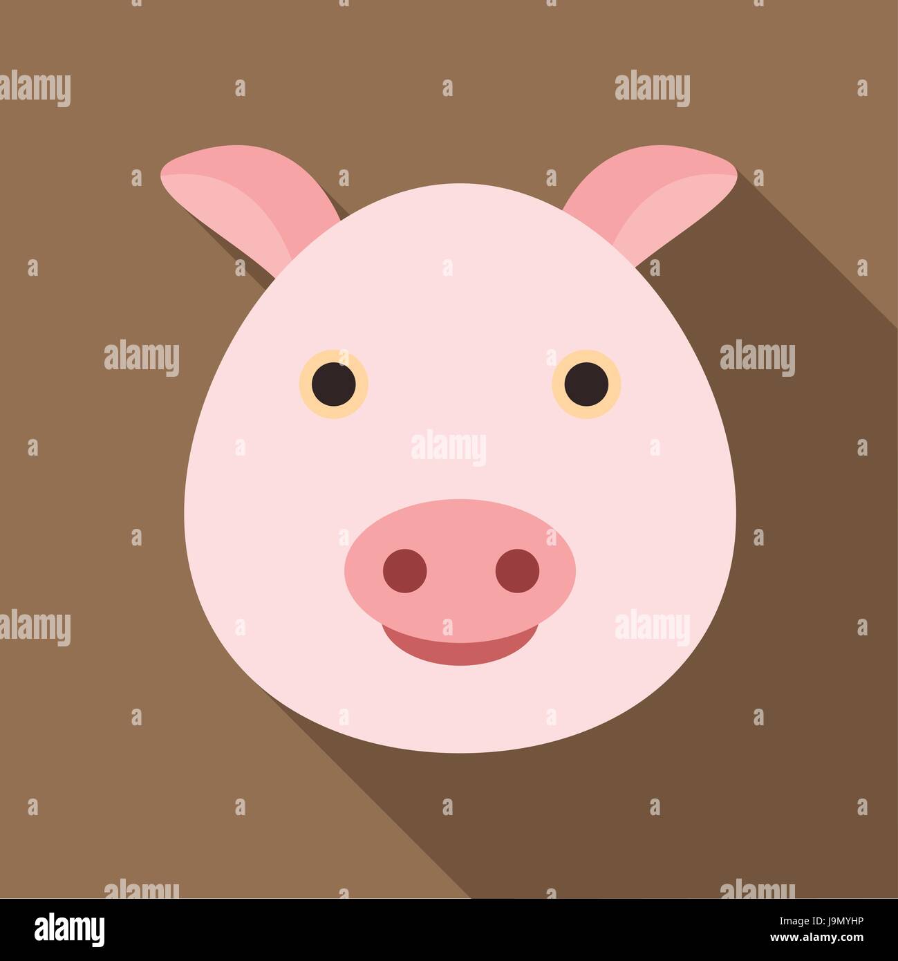 Pig icon, flat style Stock Vector Image & Art - Alamy