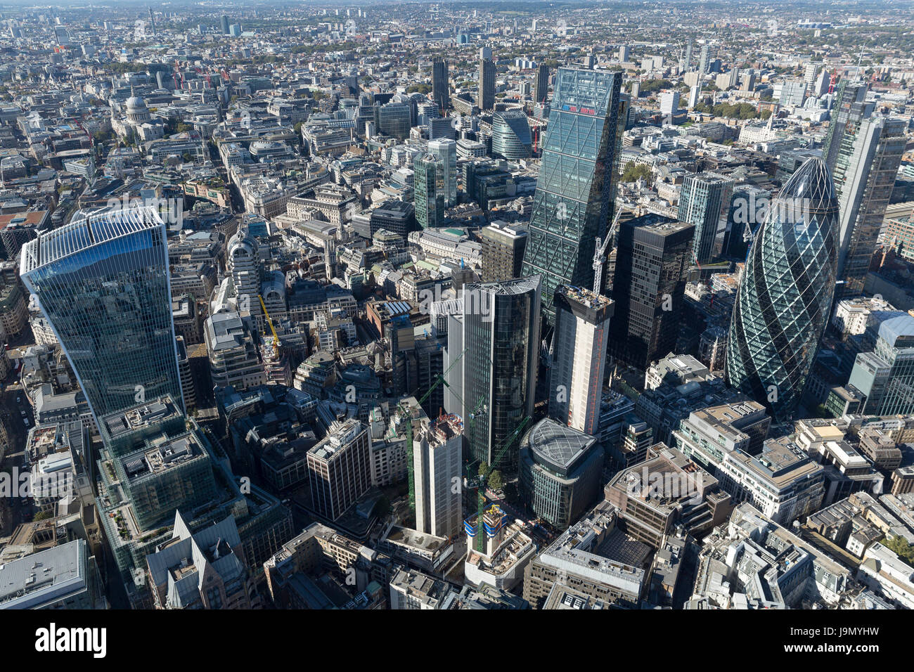 The gherkin london aerial hi-res stock photography and images - Alamy