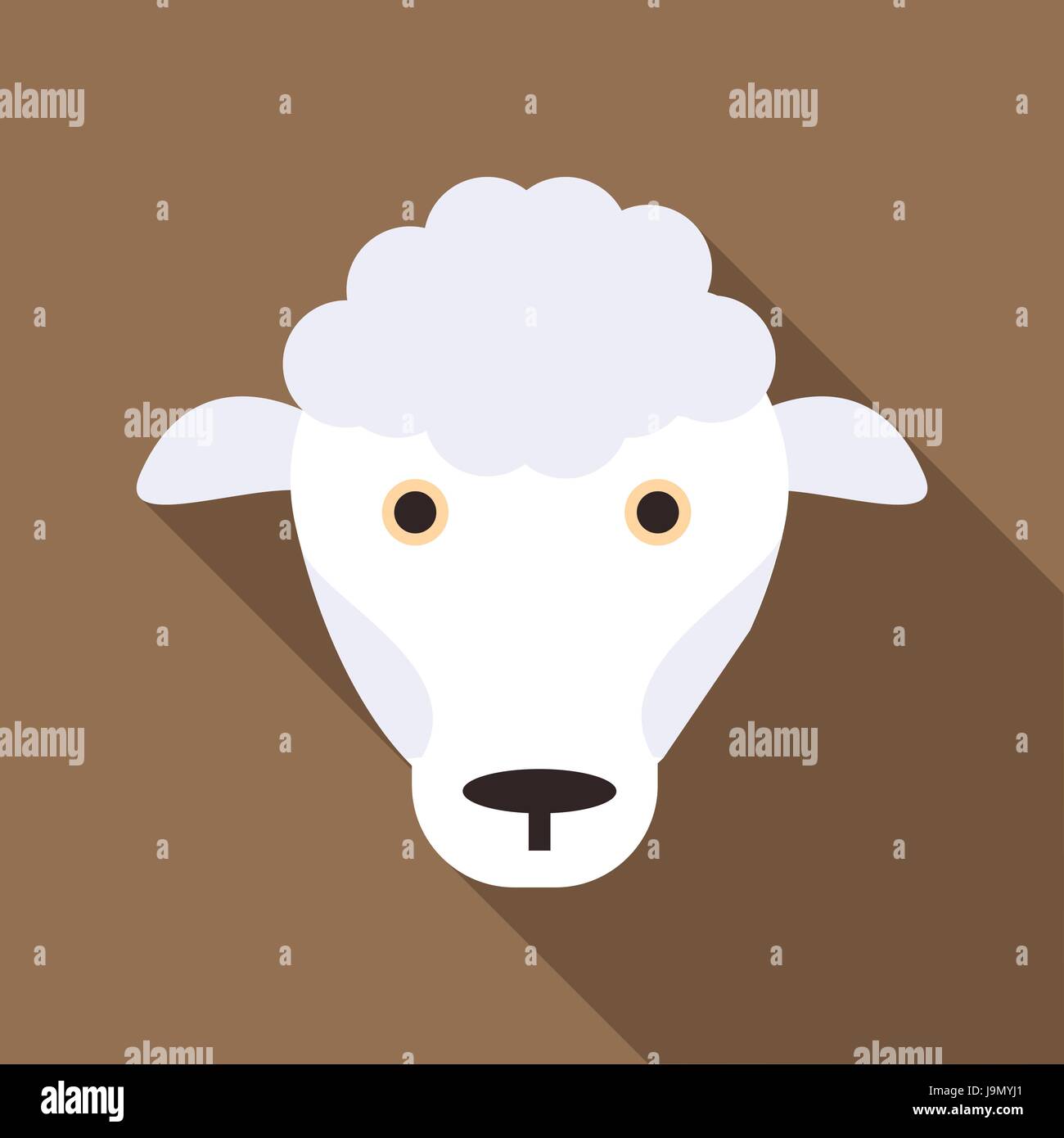 Sheep icon, flat style Stock Vector Image & Art - Alamy