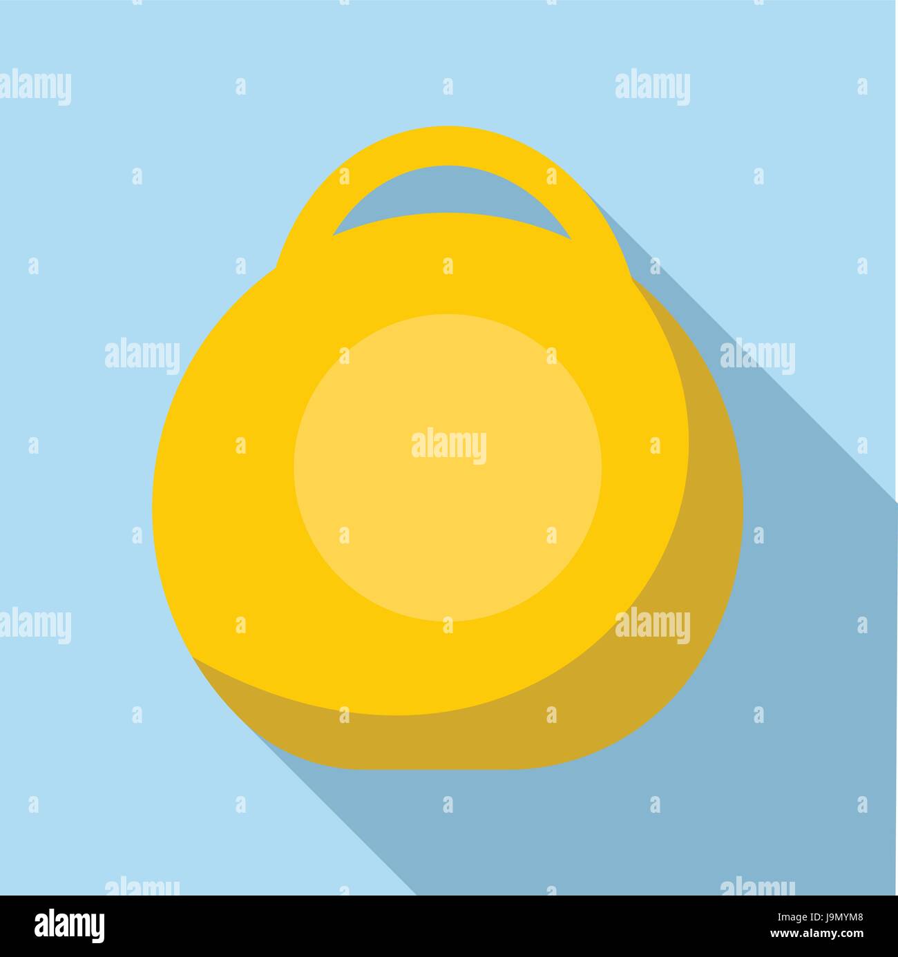 Yellow weight icon, flat style Stock Vector Image & Art - Alamy