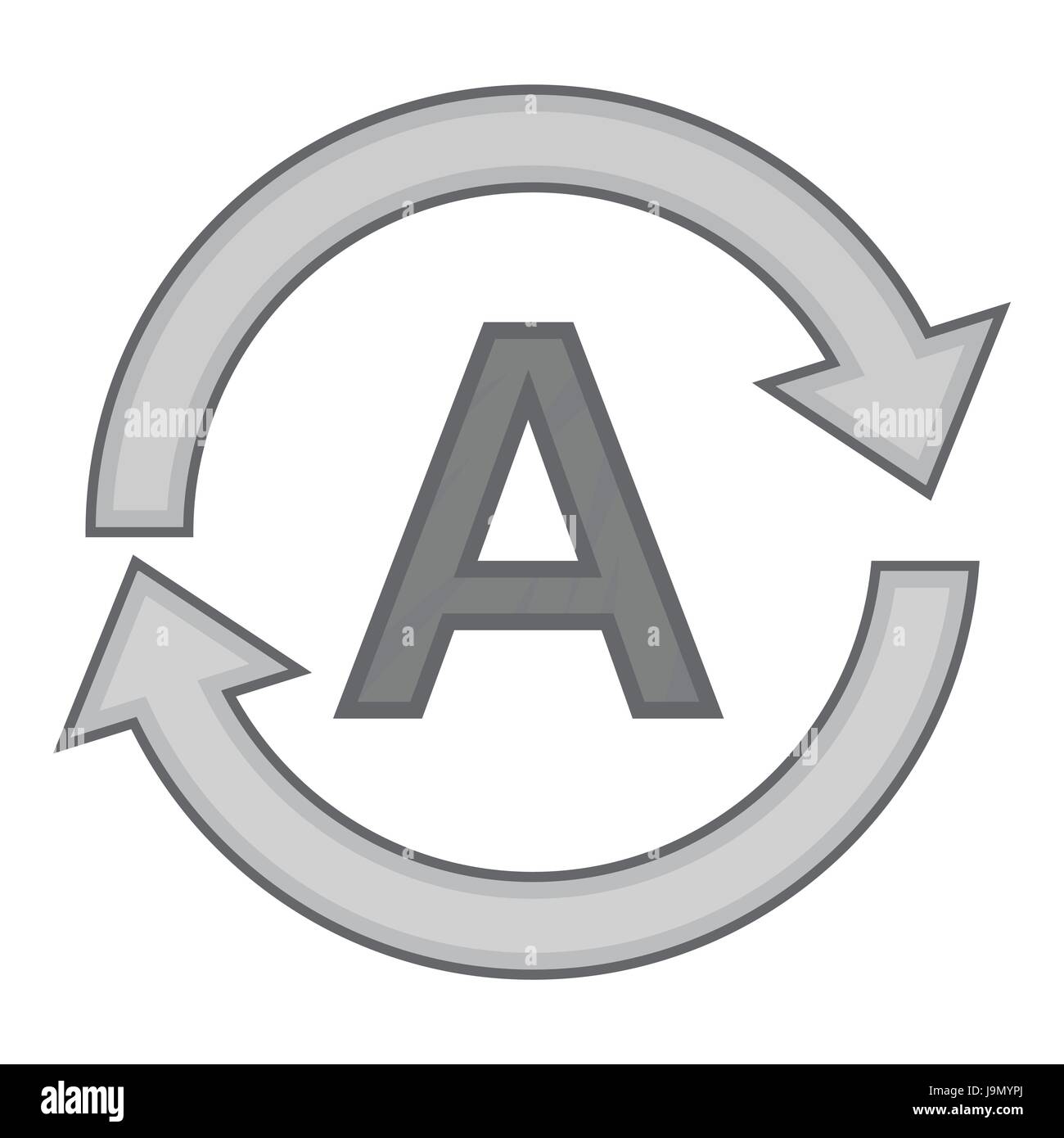 Automatic translation icon, gray monochrome style Stock Vector Image ...