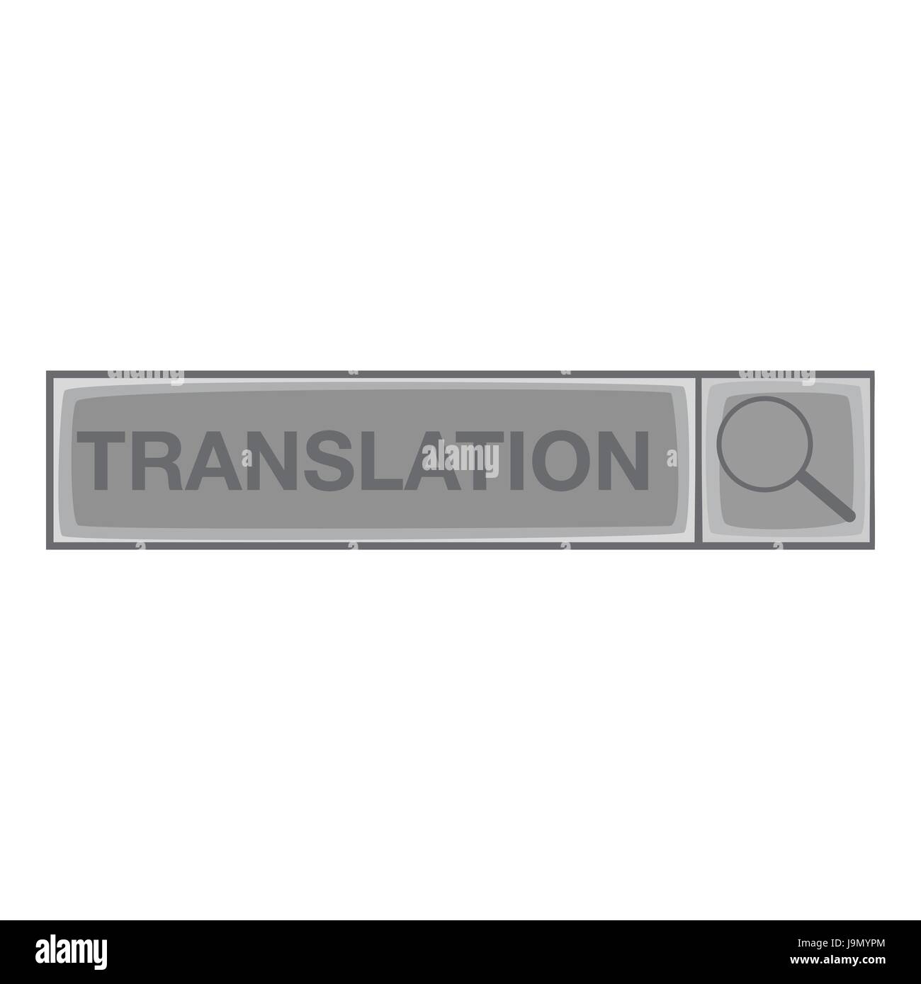 Translation search icon, gray monochrome style Stock Vector Image & Art ...