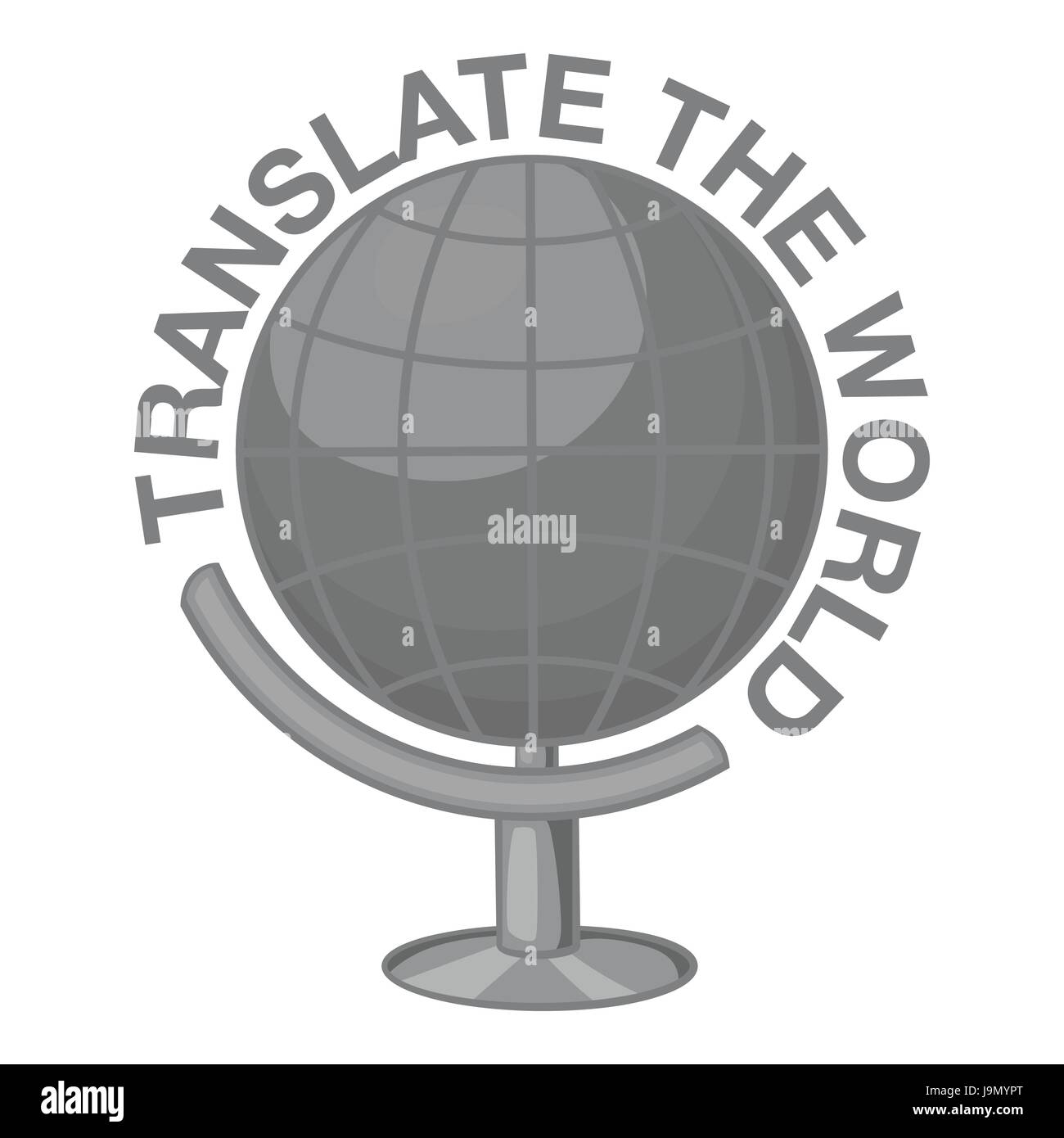 Translate world icon, gray monochrome style Stock Vector Image & Art ...