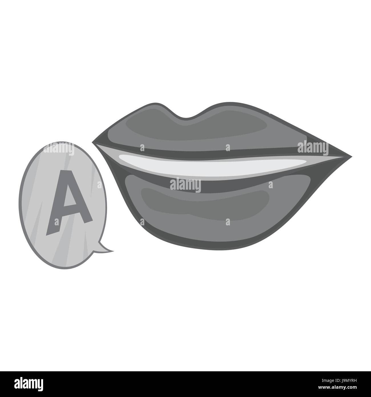 Lips pronounce letter a icon Stock Vector Image & Art - Alamy