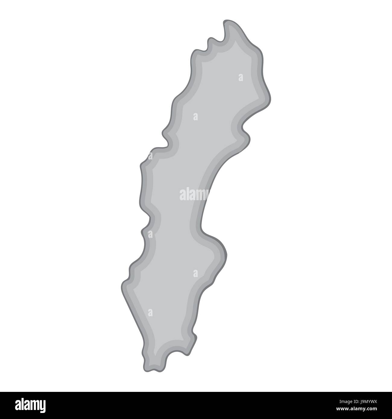 Map of Sweden icon, gray monochrome style Stock Vector Image & Art - Alamy