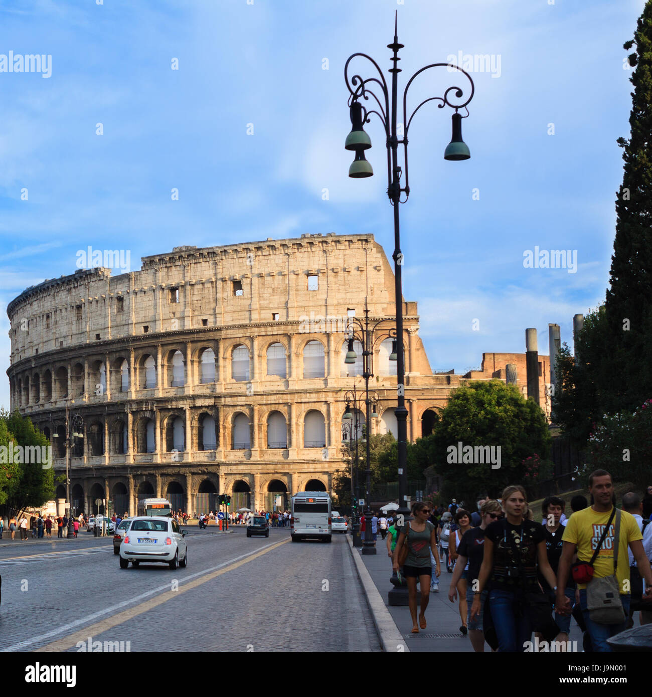 ROME,ITALY- September 17, 2010: Tourists visit the famous ancient ...