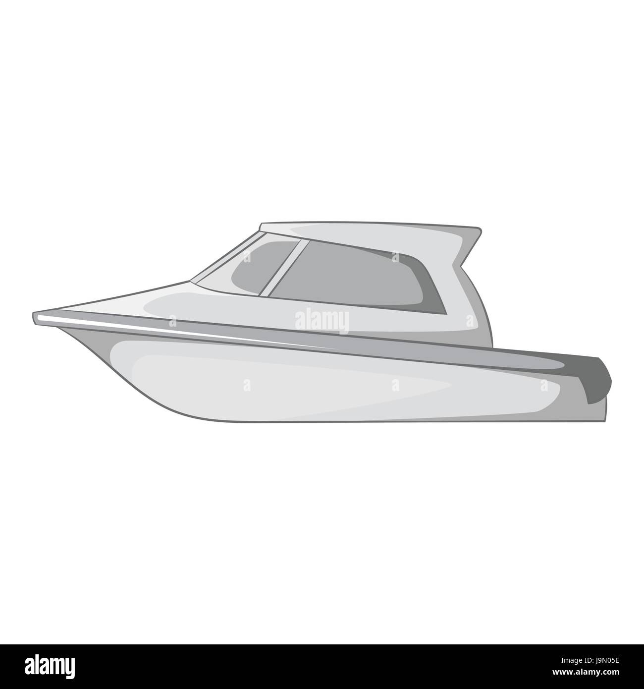 Speed boat icon, gray monochrome style Stock Vector Image & Art - Alamy
