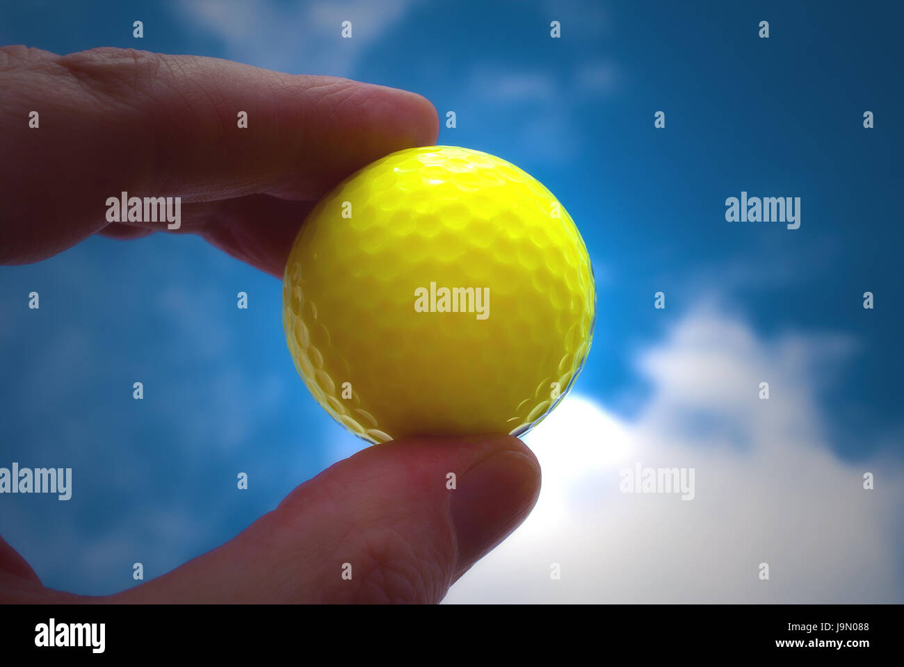 blue, hand, finger, ball, hold, gulf, golf ball, yellow, blue, hand ...