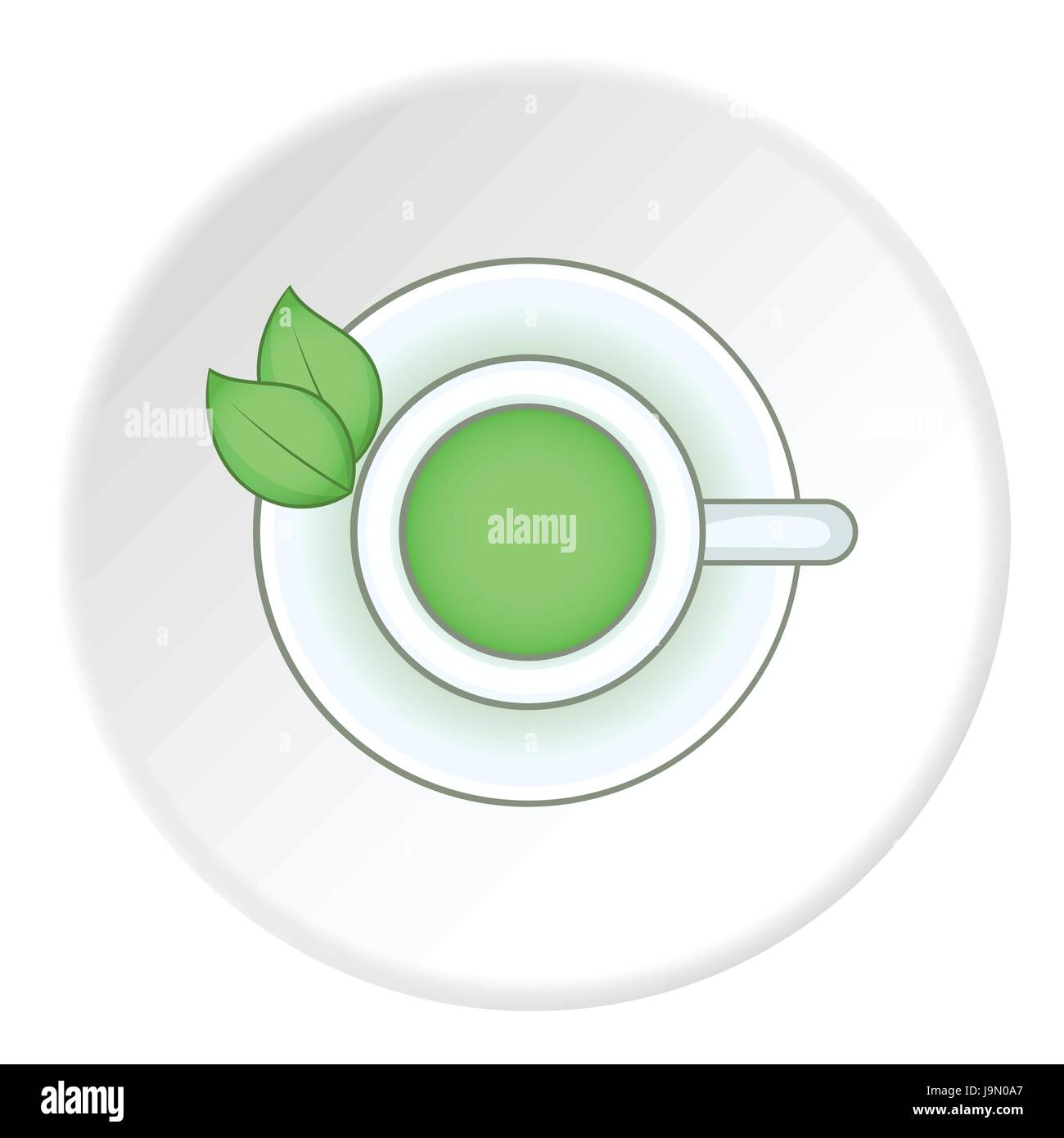 Green tea icon, flat style Stock Vector Image & Art - Alamy