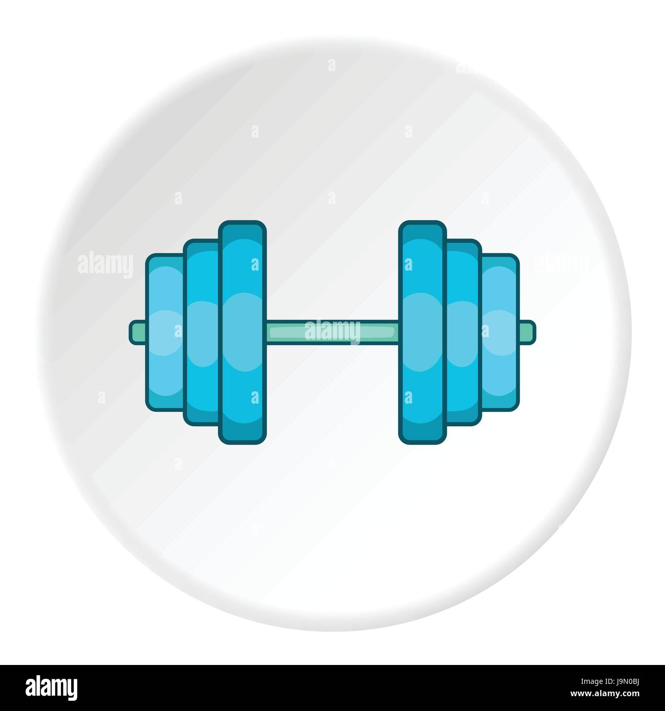 Dumbbell icon, flat style Stock Vector Image & Art - Alamy