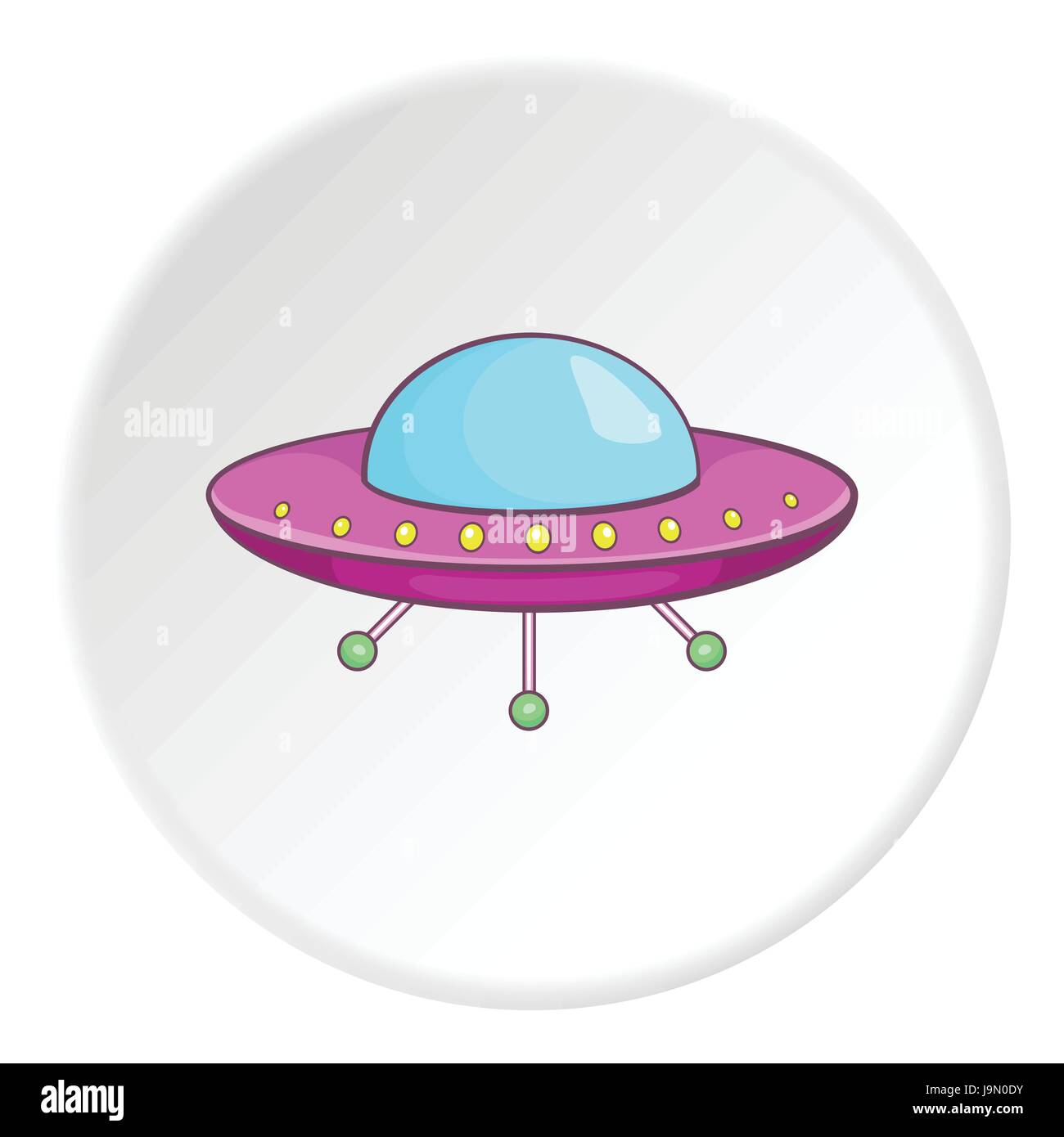 UFO icon, cartoon style Stock Vector Image & Art - Alamy