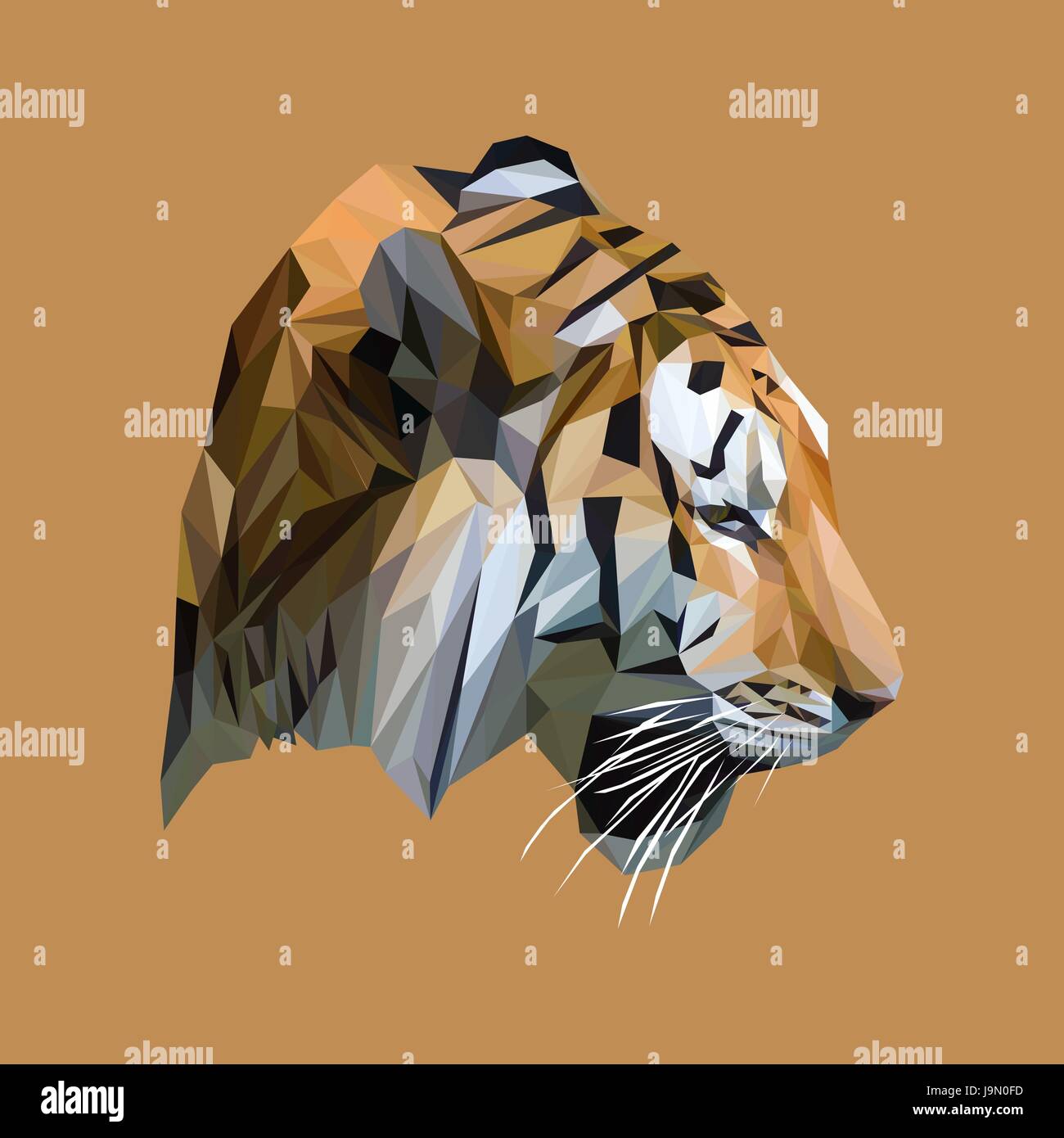 Low poly tiger hi-res stock photography and images - Alamy
