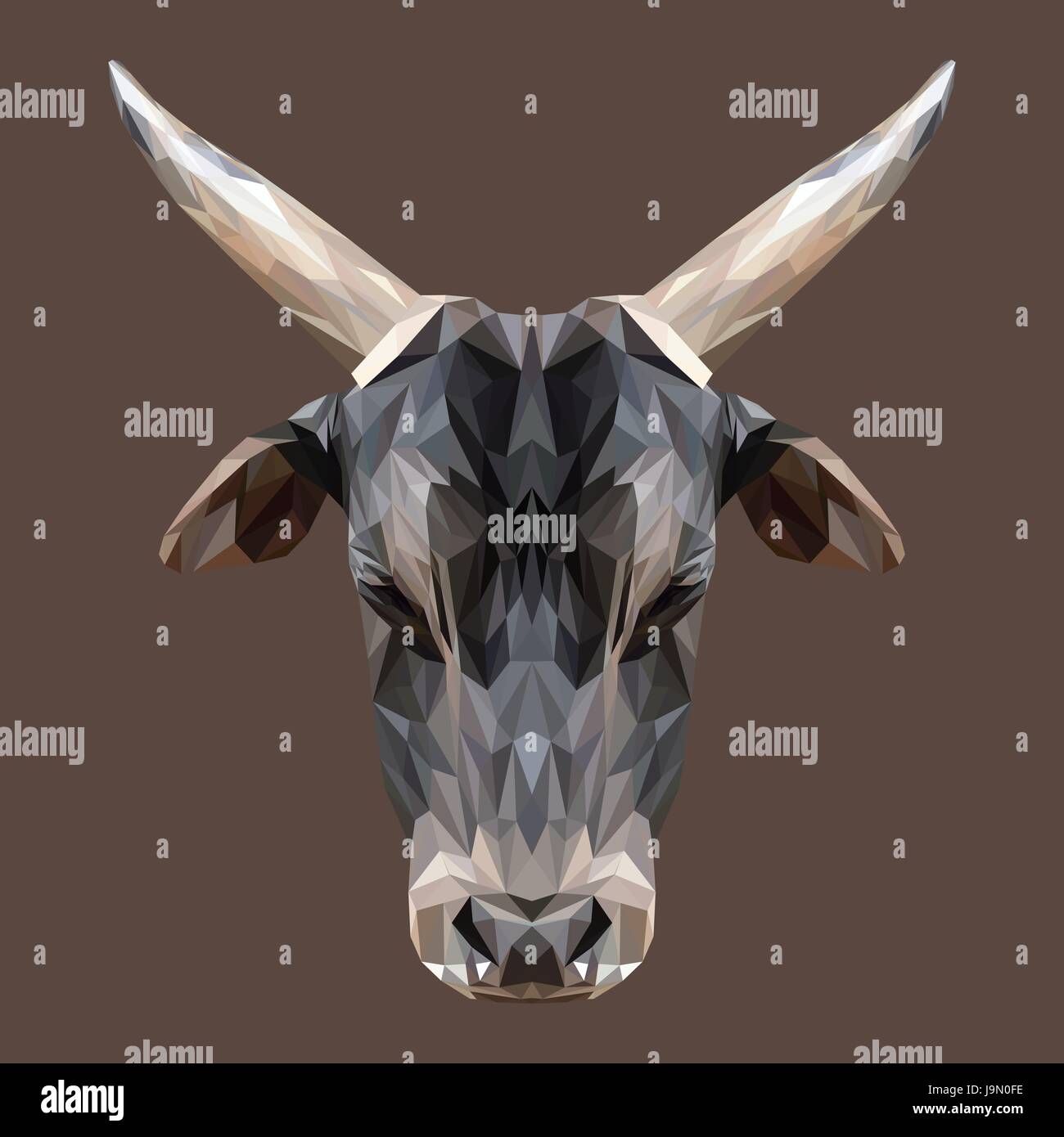 Bull low poly design. Triangle vector illustration Stock Vector Image ...