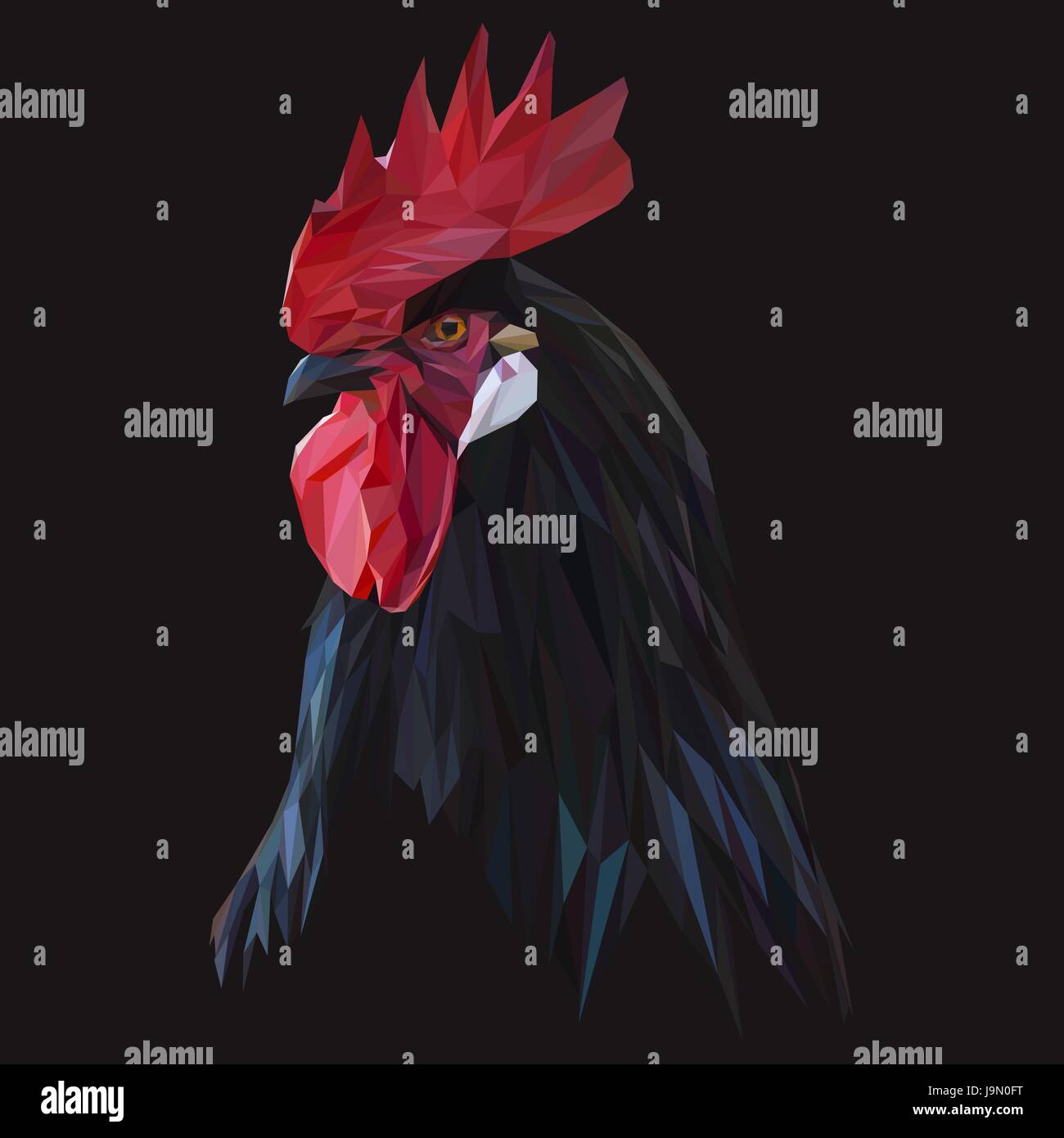 Rooster Logo In A Triangle