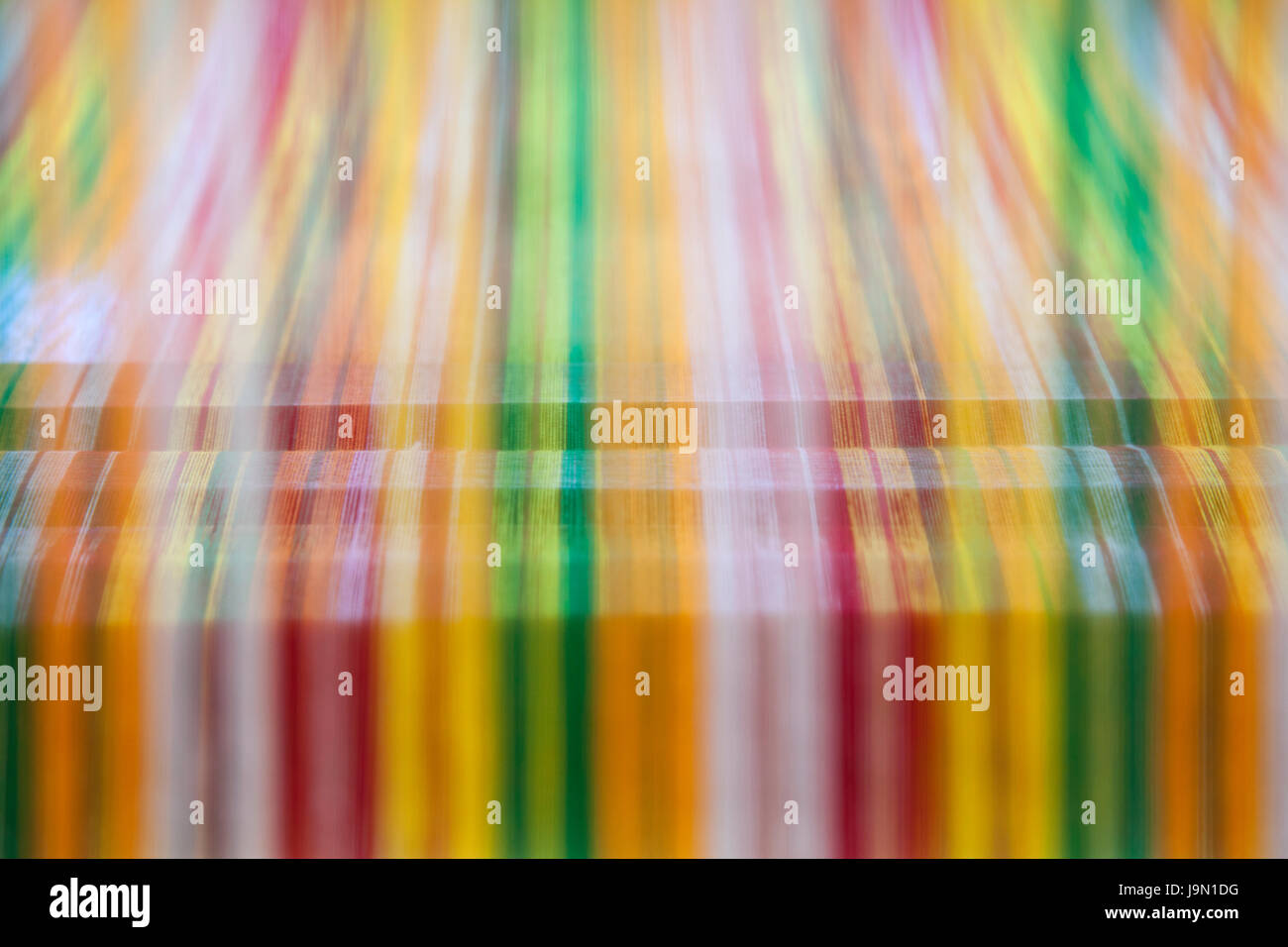 Yarn background, old weaving Loom and thread of yarn. A traditional ...