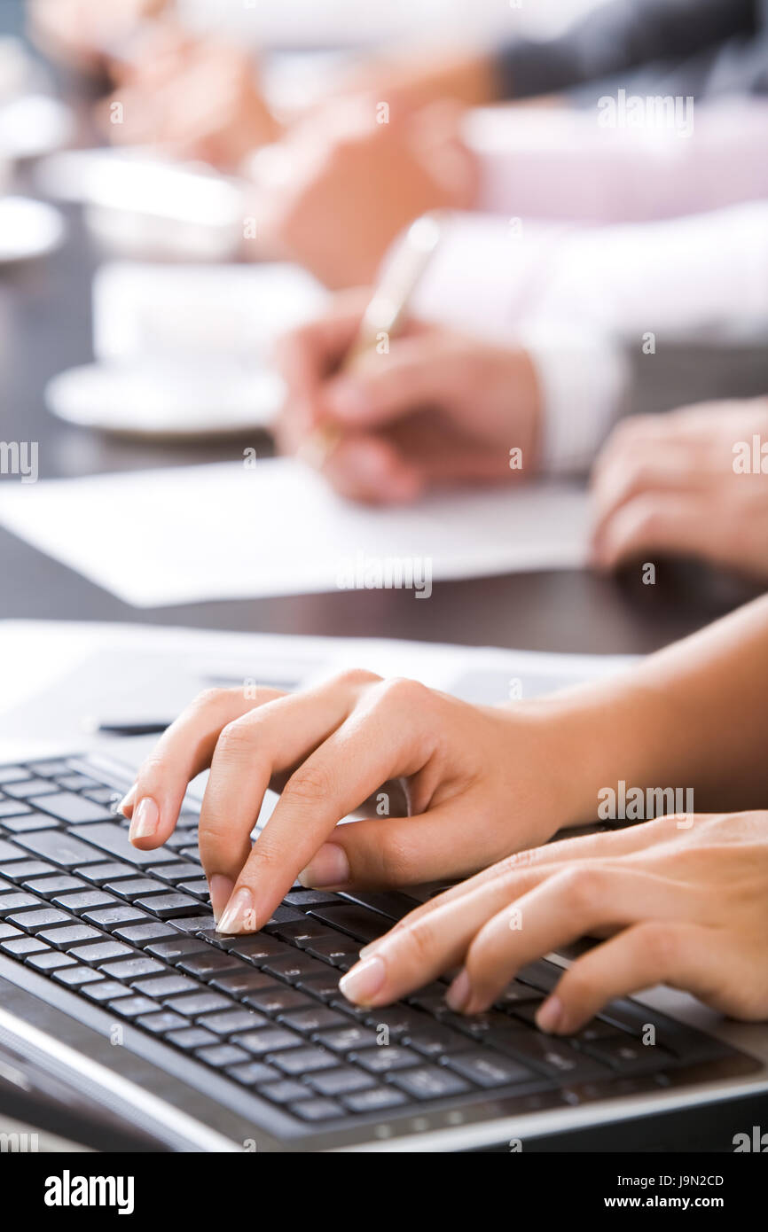 laptop, notebook, computers, computer, keyboard, PC, presentation, finger Stock Photo - Alamy