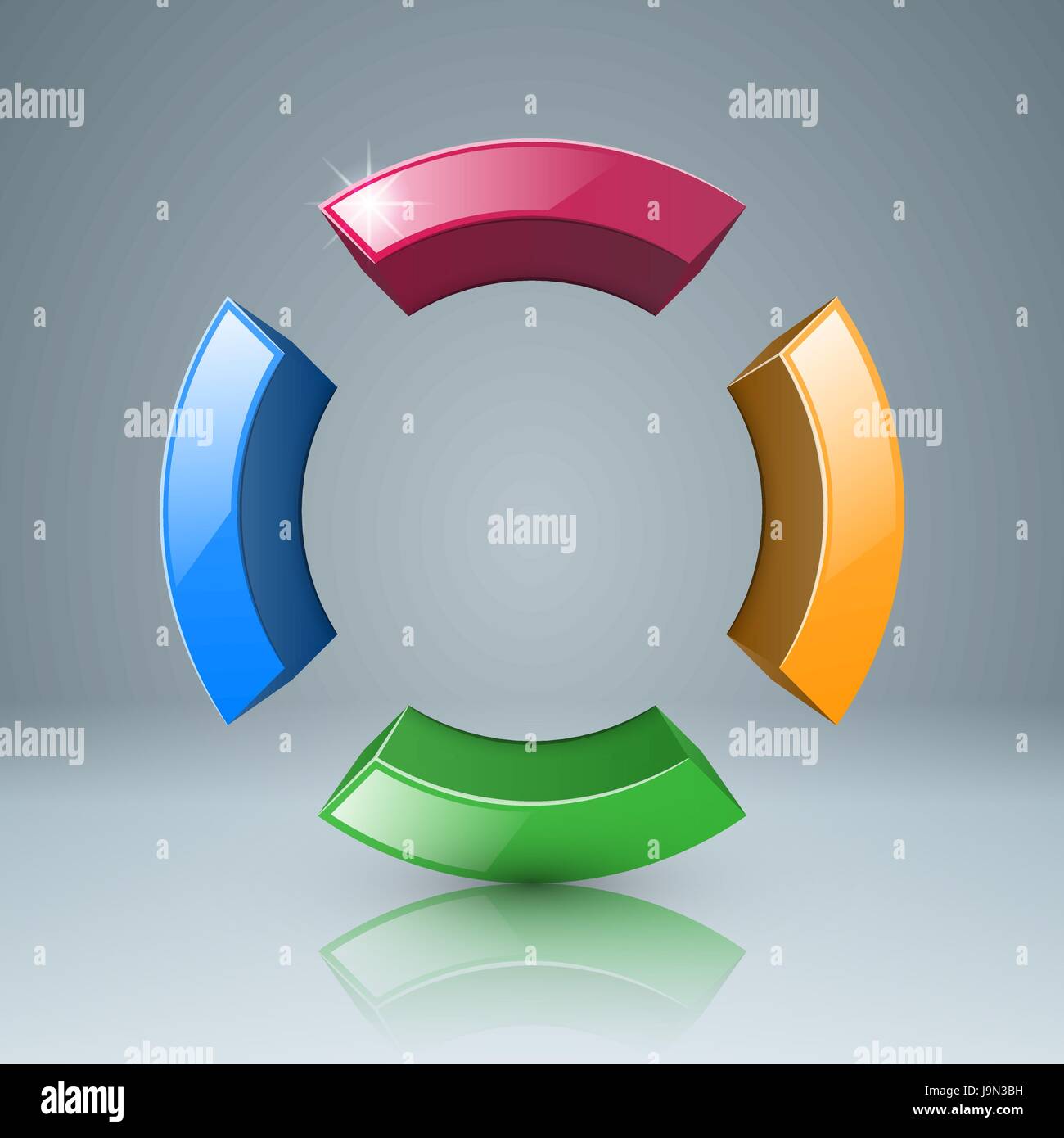Four color circle icon Stock Vector Image & Art - Alamy
