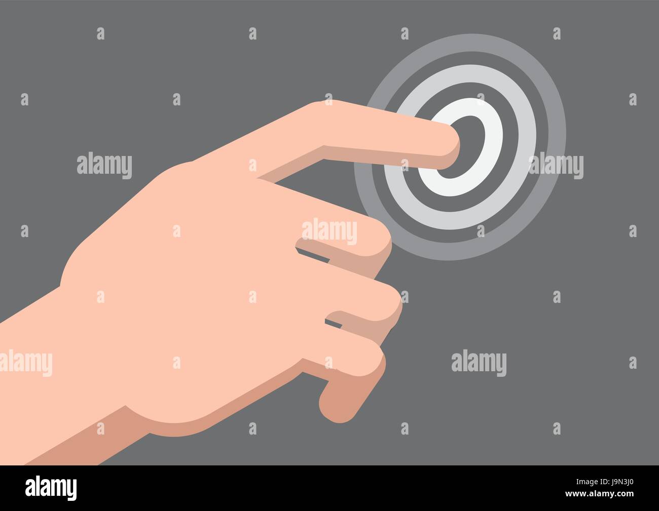 Hand man finger touching, push or press sign. hand touch isolated ...