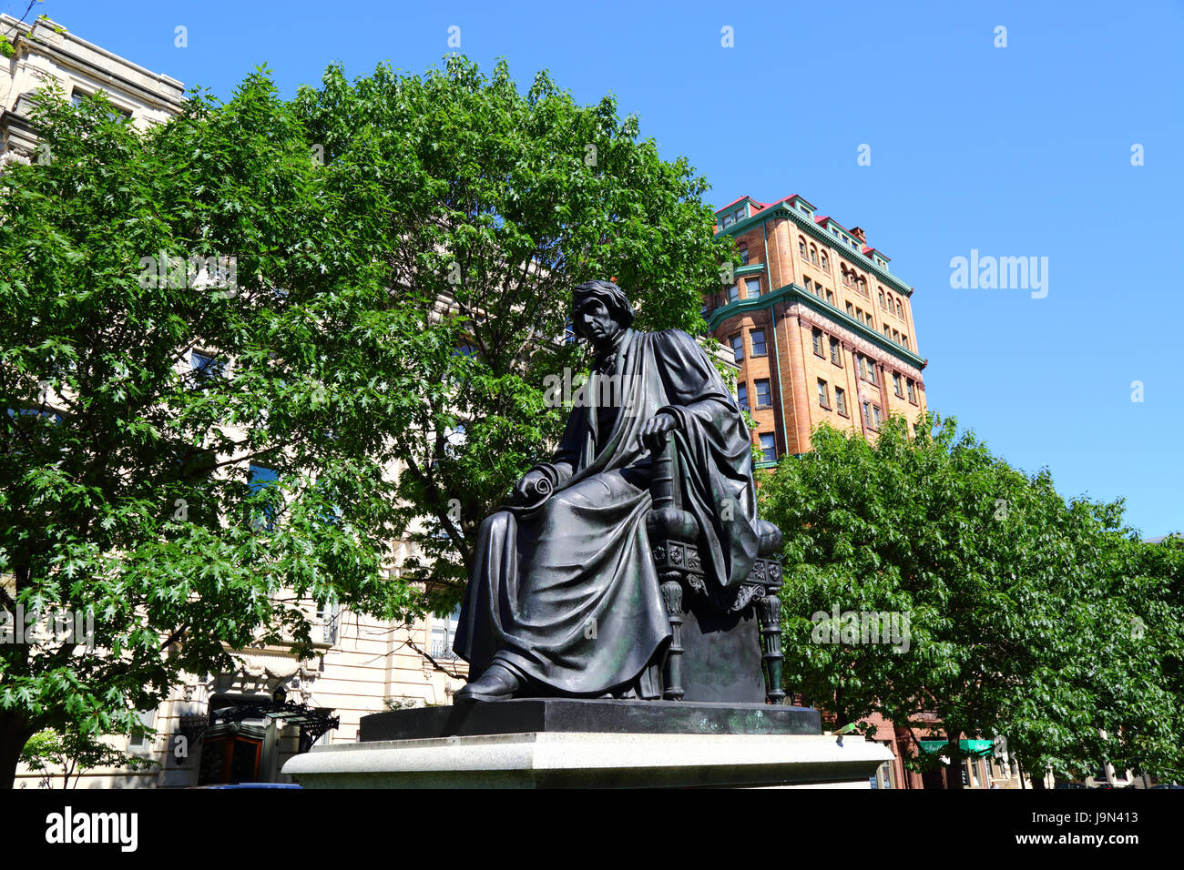 Monument to Roger B Taney, Chief Justice of the Supreme Court who wrote ...
