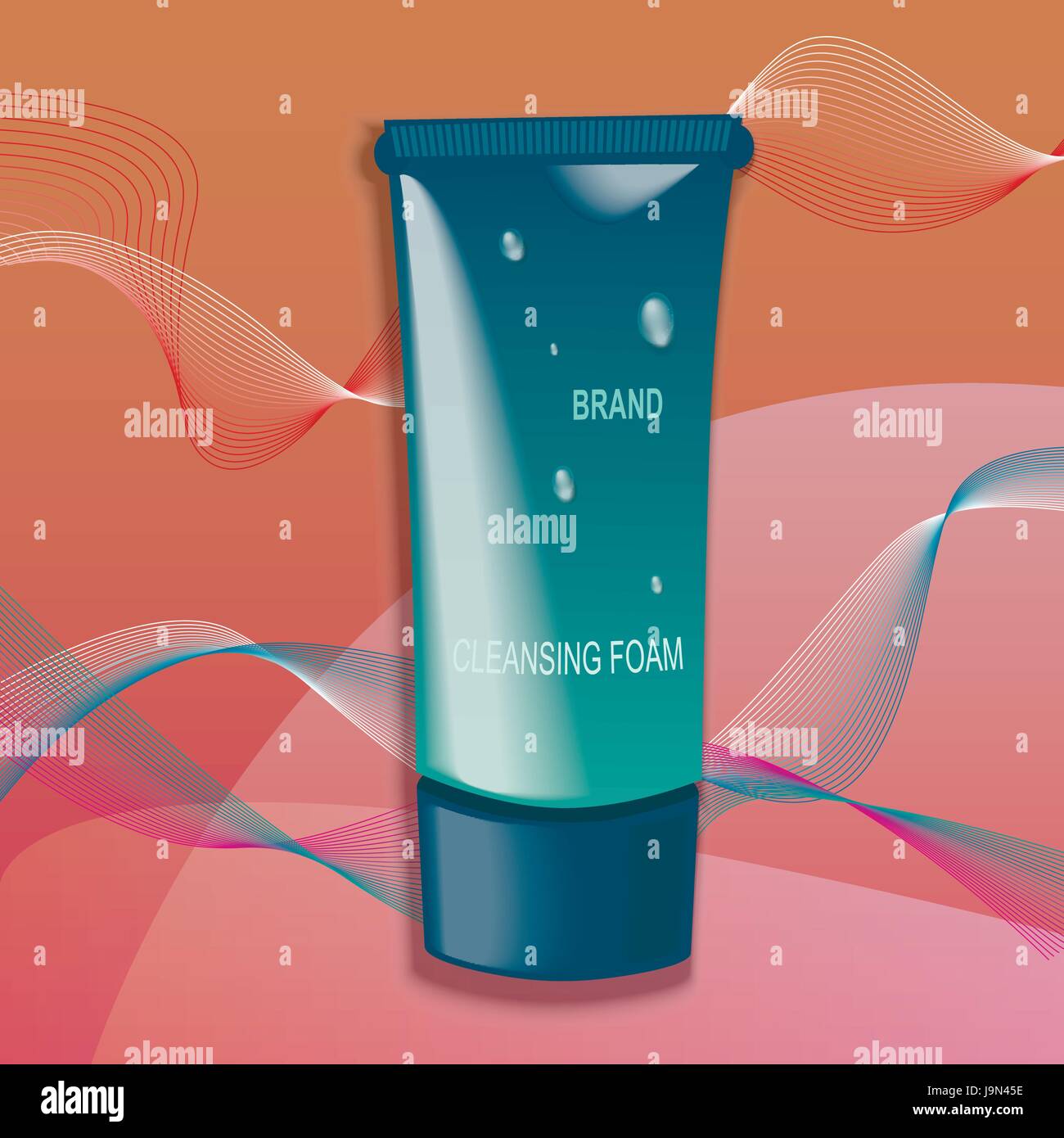 Cream ads, makeup tube template. Design cosmetics product advertising ...