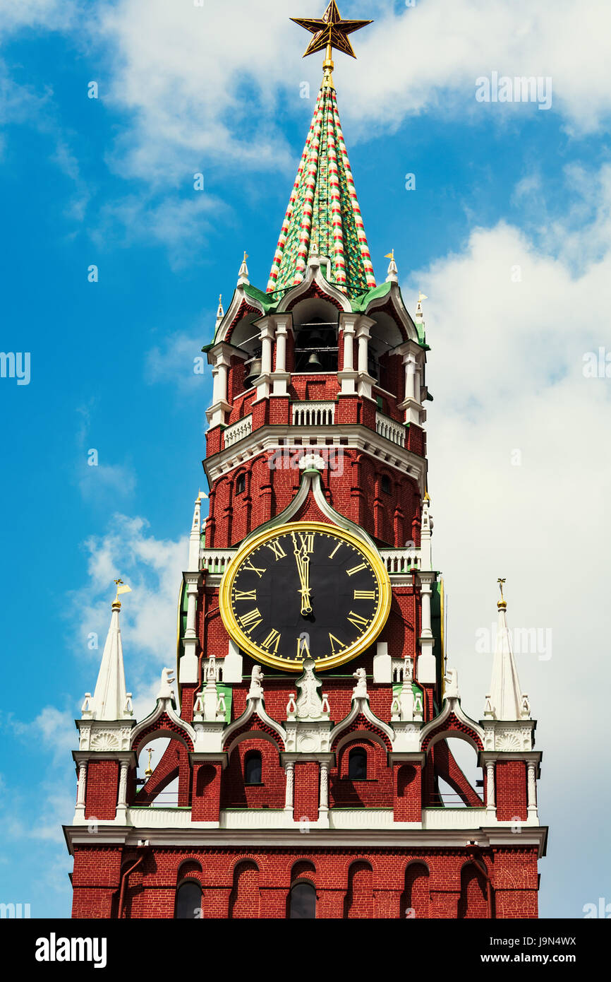 Spassky Tower on Red Square Stock Photo - Alamy