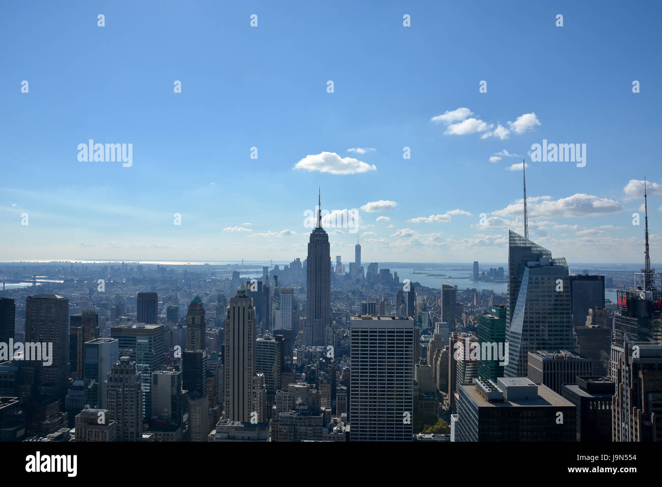 Manhattan skyline from Rockefeller Center Stock Photo - Alamy
