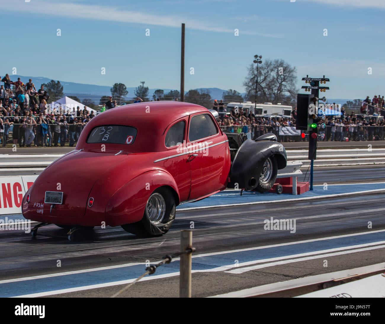 Dragster at the Redding Drag Strip in Northern California Stock Photo ...