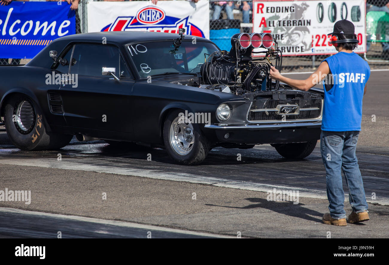 Dragster at the Redding Drag Strip in Northern California Stock Photo ...