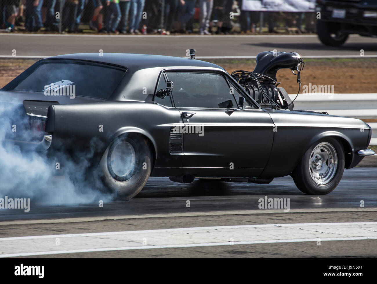 Dragster at the Redding Drag Strip in Northern California Stock Photo ...