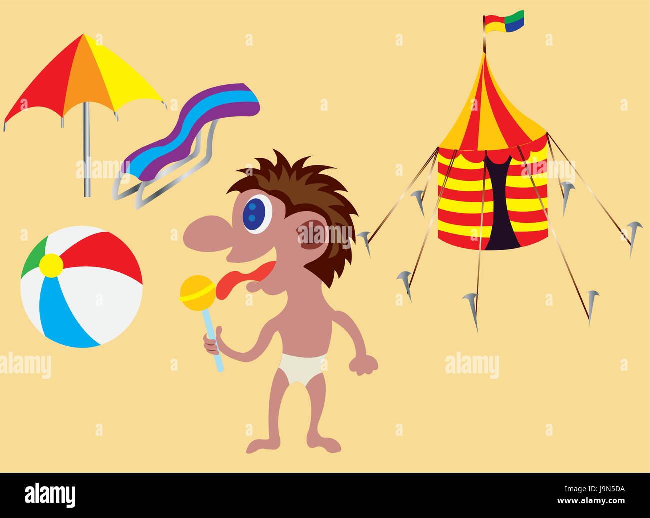 Seaside kid Stock Vector Images - Alamy