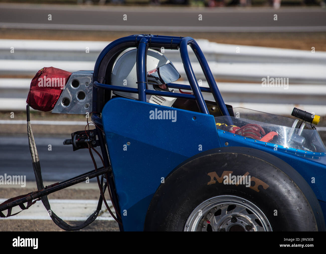 Drag racer on the line at the Redding Drags in California Stock Photo ...