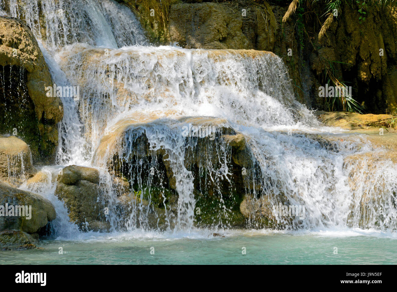 Tat Kuang Si waterfalls, near Luang Prabang, Laos Stock Photo - Alamy