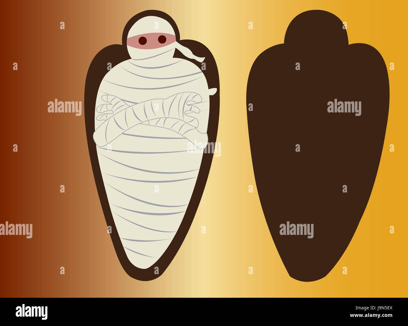 Mummy in coffin egypt Stock Vector Images - Alamy